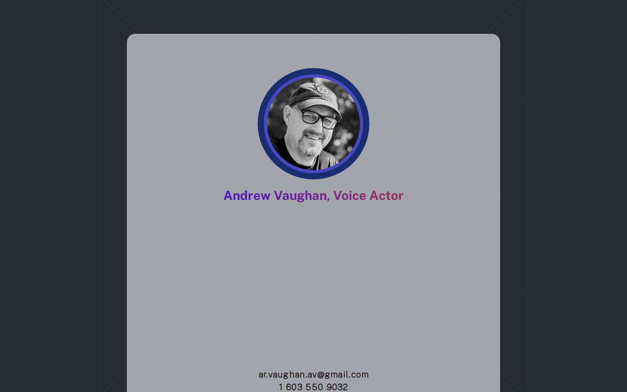 Andrew Vaughan, Voice Over